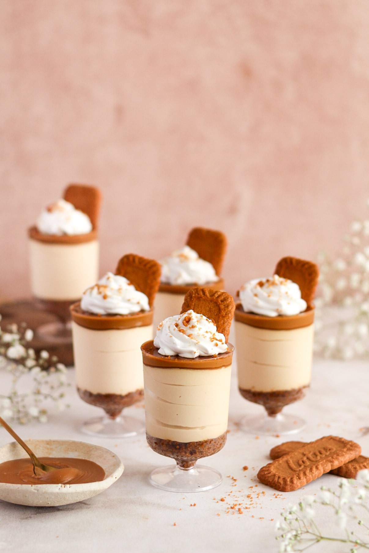 No-Bake Biscoff Cheesecake Cups - Aromatic Essence